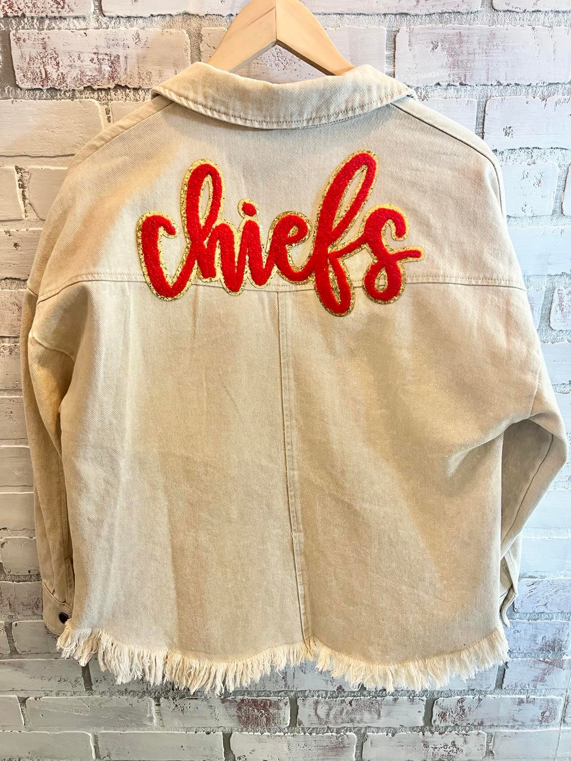 CHIEFS SHACKET | TAUPE STUDDED | 3 ANCHORS BOUTIQUE